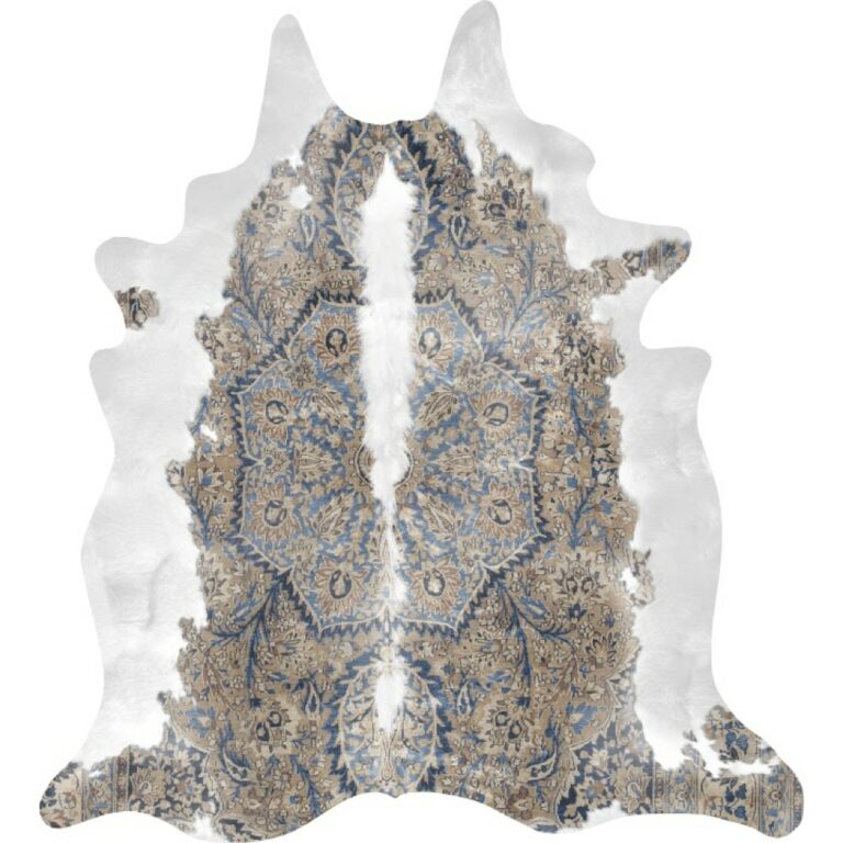 SAMPLE-Persian Faux Cowhide Rug - Black - Curious Egg